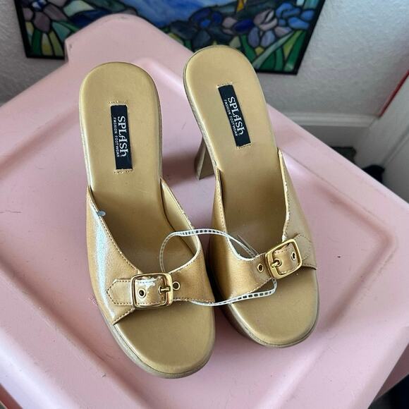 Splash | Shoes | Splash Biege Tan Sandal Platform Heels | Poshmark